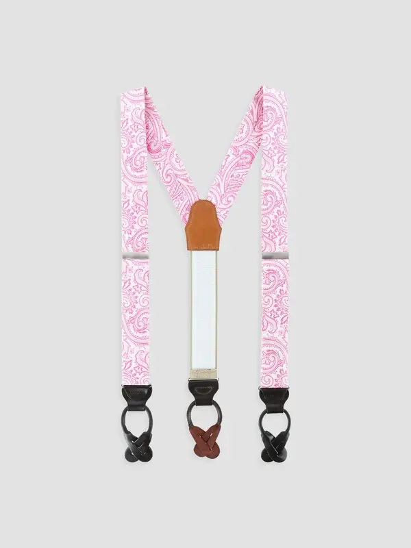 Trafalgar The Sobee Paisley Suspenders - Pink