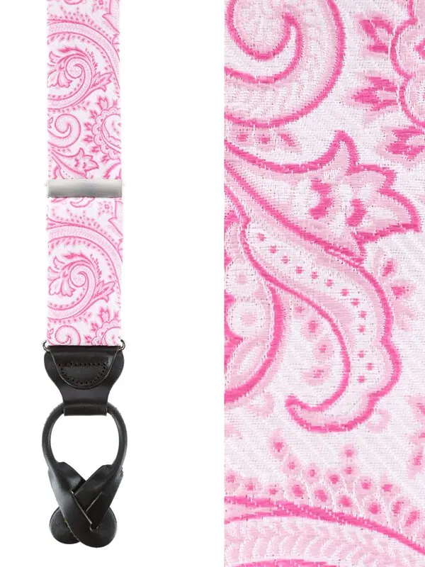 Trafalgar The Sobee Paisley Suspenders - Pink