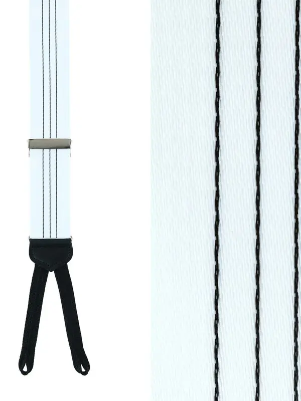 Trafalgar Fredrick Center Stripe Suspenders - White