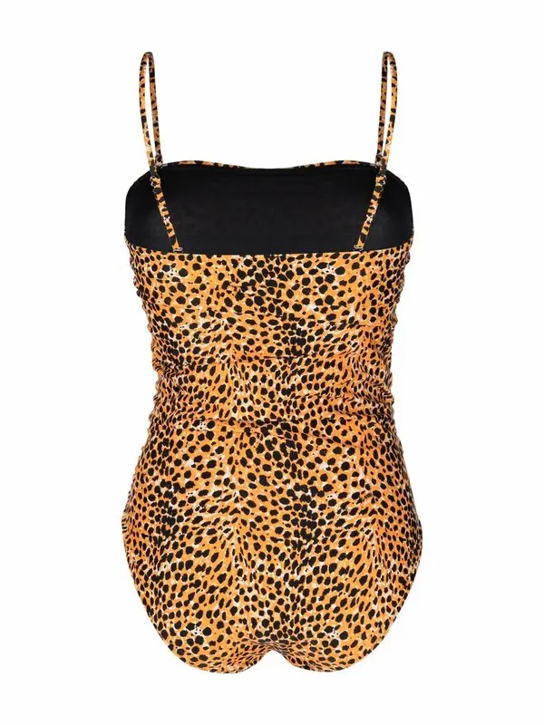 GANNI Animal-print One-piece Swimsuit