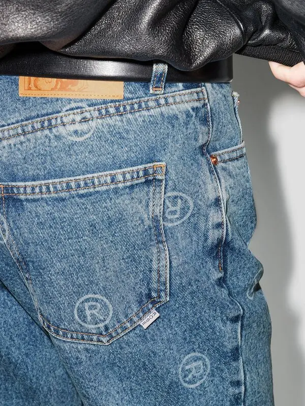 Martine Rose Logo-print Straight-leg Jeans