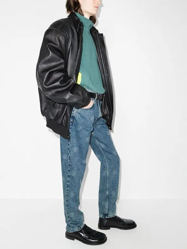 Martine Rose Logo-print Straight-leg Jeans