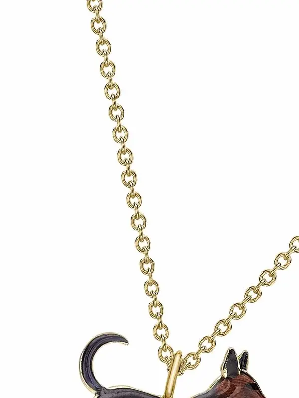 PRAGNELL 18kt Yellow Zodiac Dog Pendant Necklace