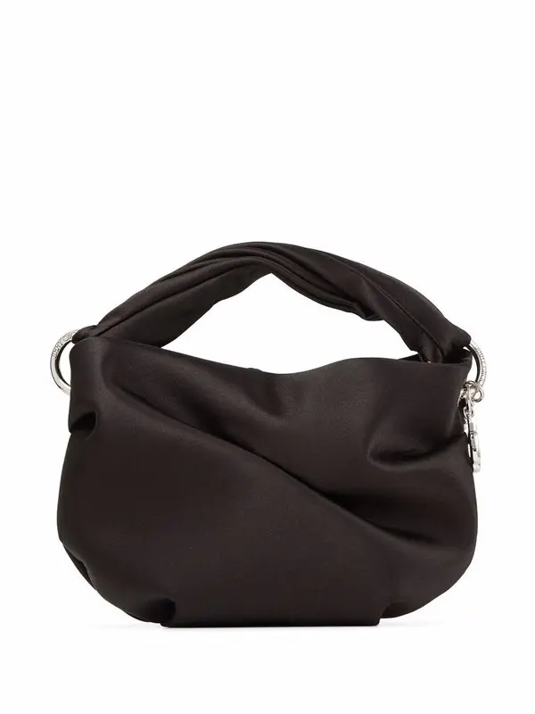 JIMMY CHOO Bonny Satin-finish Shoulder Bag