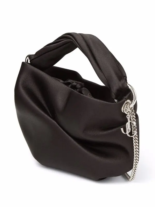 JIMMY CHOO Bonny Satin-finish Shoulder Bag