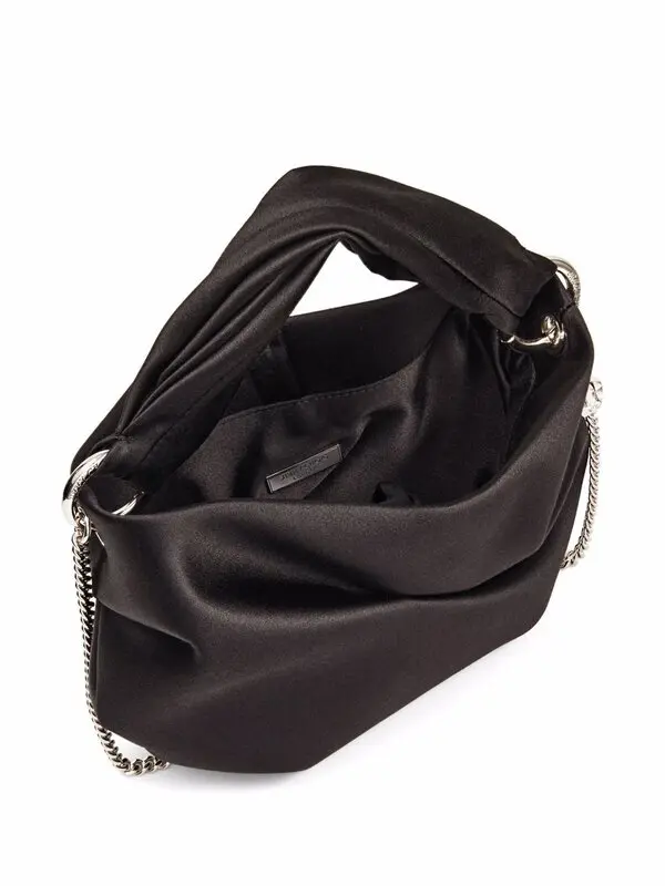 JIMMY CHOO Bonny Satin-finish Shoulder Bag