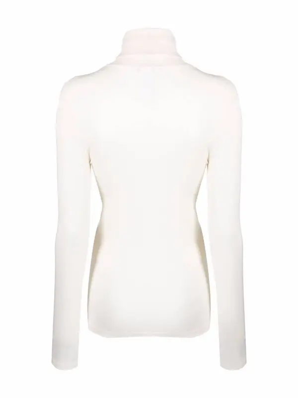 Hanro Fine-knit Polo-neck Jumper - White