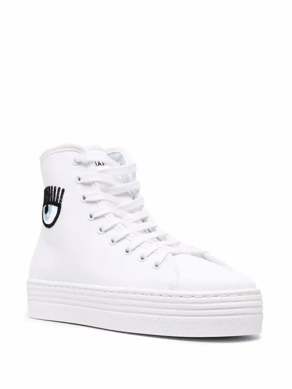 CHIARA FERRAGNI Patch-detail Lace-up Sneakers