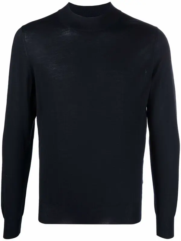 BARBA NAPOLI Crew-neck Knit Jumper - Blue