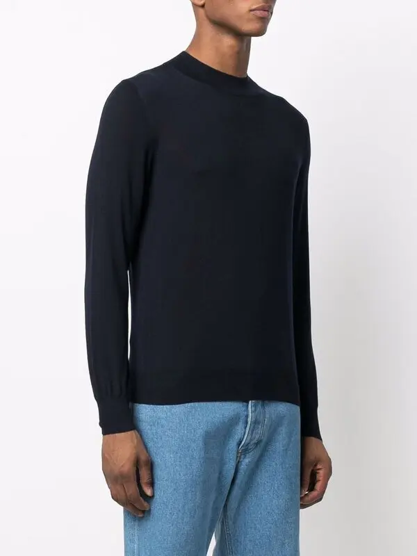BARBA NAPOLI Crew-neck Knit Jumper - Blue