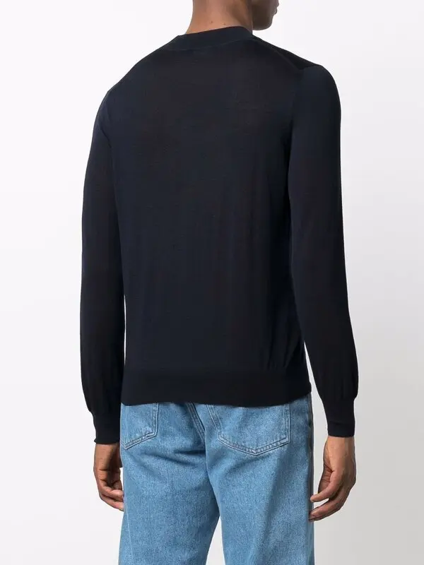 BARBA NAPOLI Crew-neck Knit Jumper - Blue