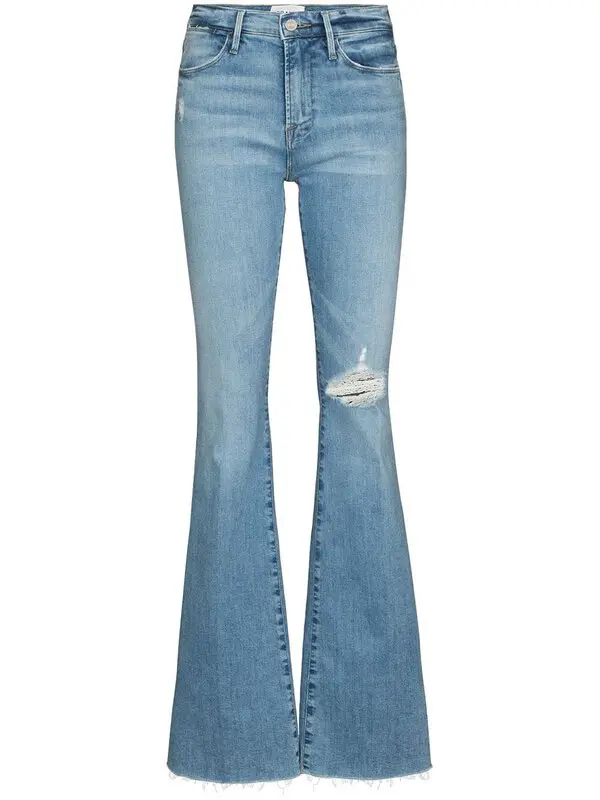 FRAME Le High Flared Jeans - Blue