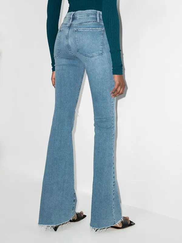 FRAME Le High Flared Jeans - Blue