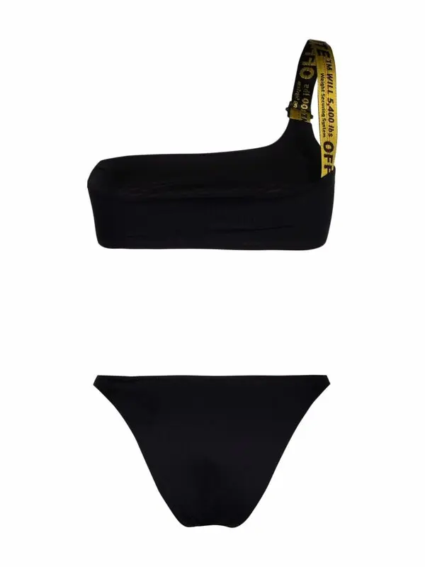 Off-White Asymmetric Bikini With Industrial Strap