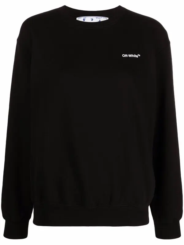 Off-White Diag-stripe Printed Sweatshirt - Black