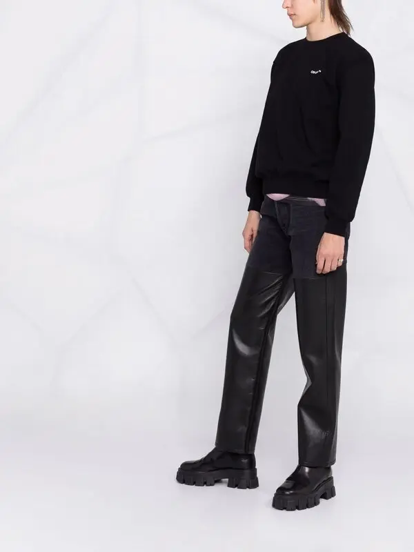 Off-White Diag-stripe Printed Sweatshirt - Black