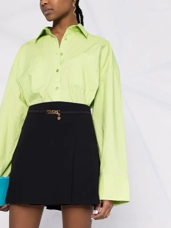Versace La Greca Chain A-line Mini Skirt