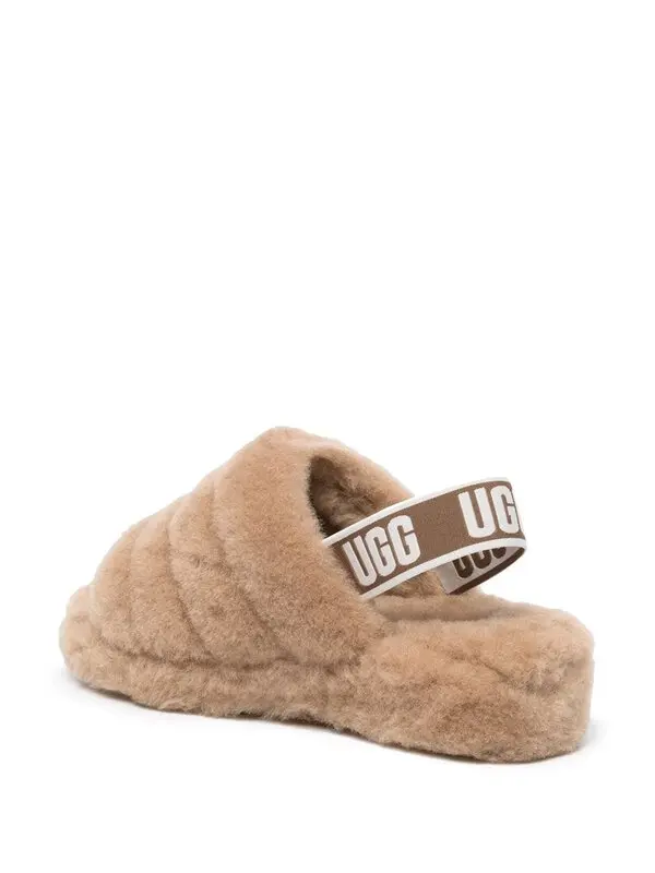 UGG Fluff Yeah Slingback Slippers - Brown