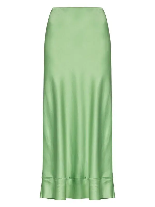 LEE MATHEWS Stella Silk Midi Skirt