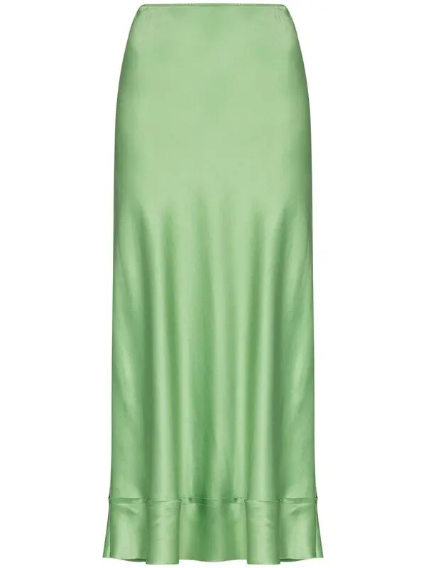 LEE MATHEWS Stella Silk Midi Skirt