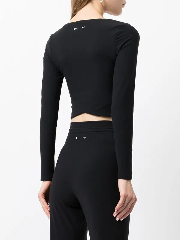 The Upside Long-sleeve V-neck Crop Top