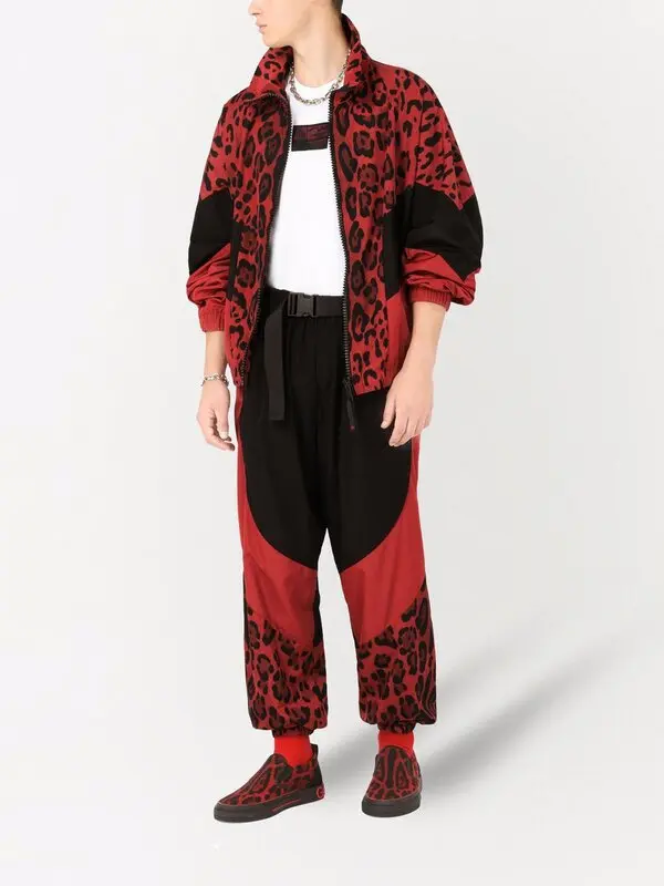Dolce & Gabbana Panelled Leopard-print Trousers