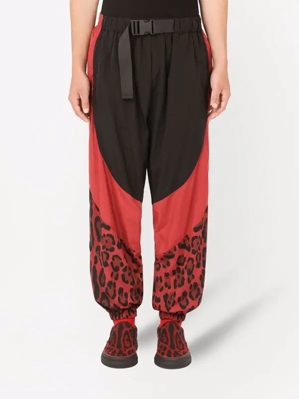 Dolce & Gabbana Panelled Leopard-print Trousers