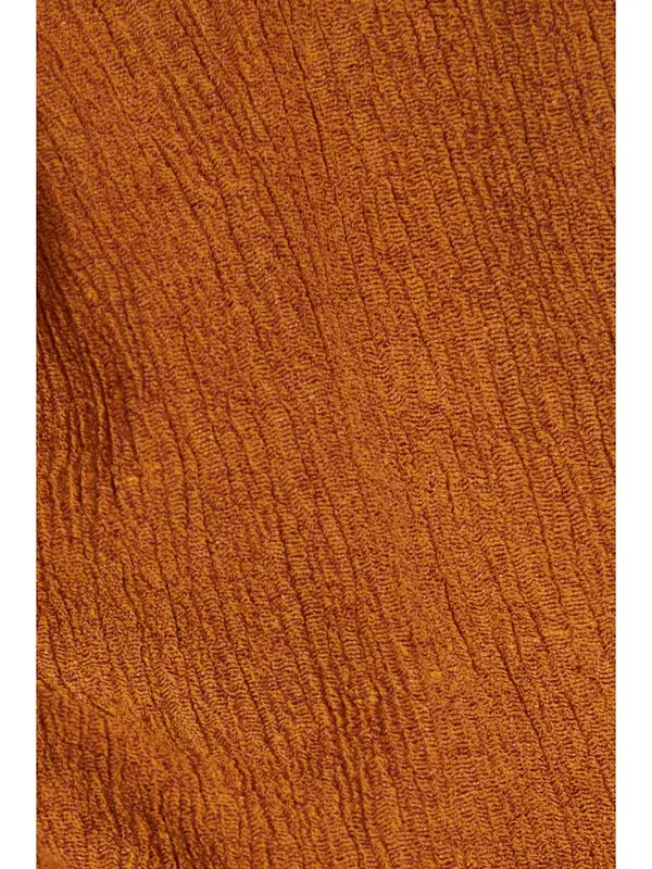 Savannah Morrow Verita Crinkled Silk And Bamboo-blend Shorts