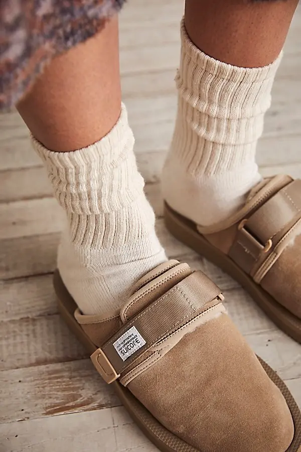 Suicoke Zavo-Mab Shearling Sandals In Taupe - 52% Off  display picture 2