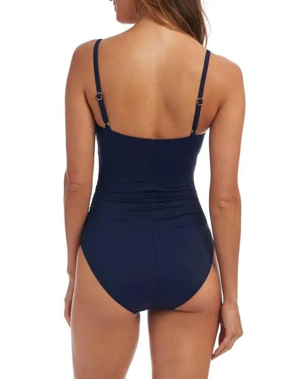 La Blanca Island Goddess Lingerie One-piece Swimsuit - Indigo