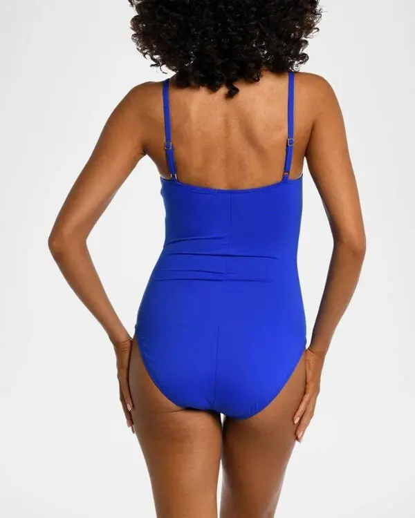 La Blanca Island Goddess Lingerie One-piece Swimsuit - Sapphire