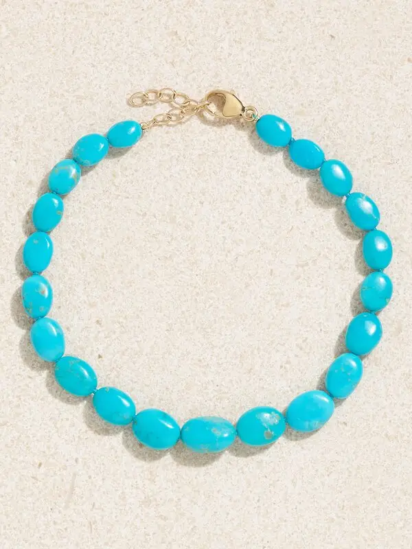 Jia Jia Gold And Turquoise Beaded Bracelet - Blue