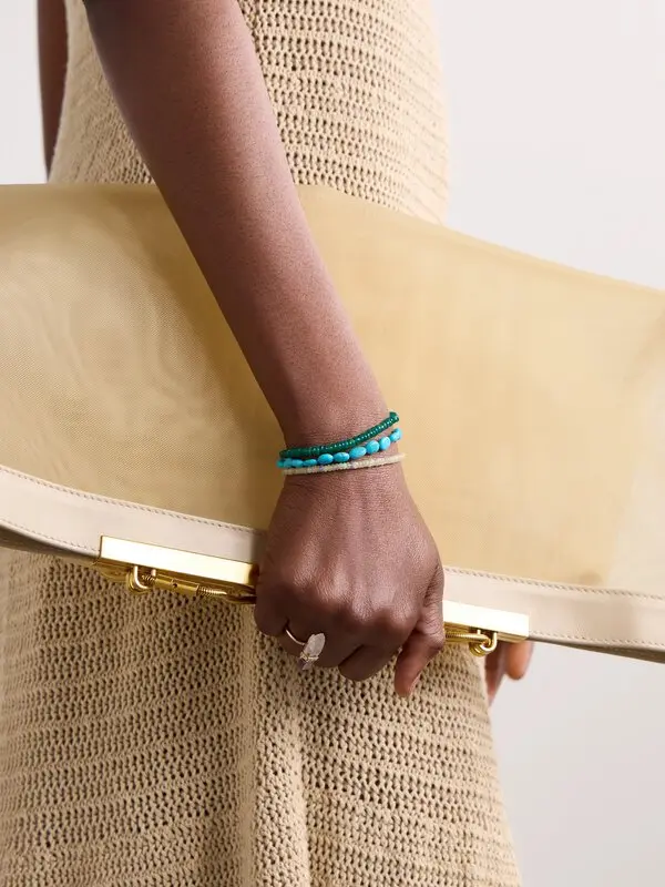 Jia Jia Gold And Turquoise Beaded Bracelet
