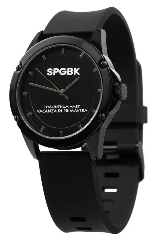 SPGBK WATCHES Silicone Band Watch - Black