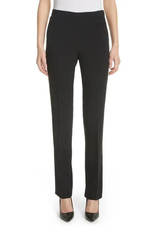Akris Francoise Wool Straight Leg Pants