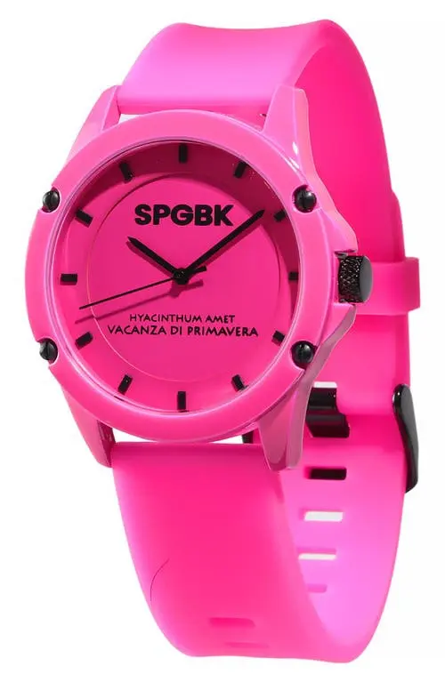 SPGBK WATCHES Forever Pink Silicone Strap Watch - Hot Pink