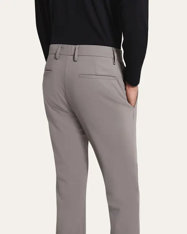 Theory Zaine Precision Ponte Slim-straight Chino Pants - Sidewalk