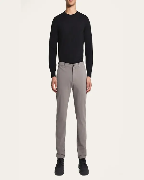 Theory Zaine Precision Ponte Slim-straight Chino Pants - Sidewalk