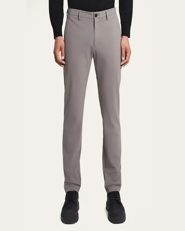 Theory Zaine Precision Ponte Slim-straight Chino Pants - Sidewalk