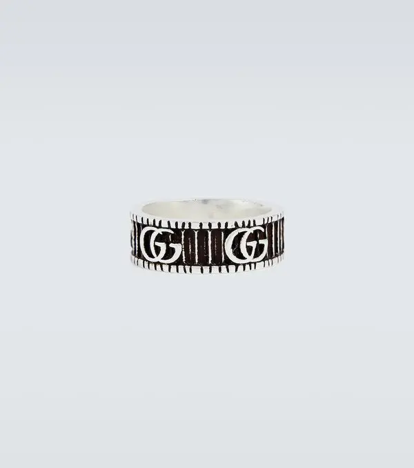 Gucci Double G Marmont Band Ring - Silver