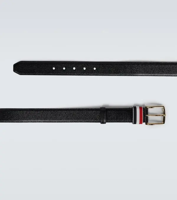 Thom Browne Leather Belt - Black