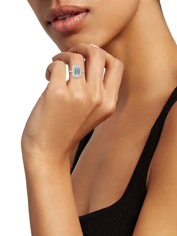 Saks Fifth Avenue Collection 14k Aquamarine & Diamond Ring
