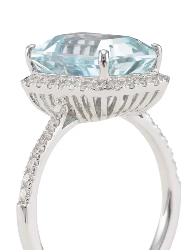 Saks Fifth Avenue Collection 14k Aquamarine & Diamond Ring