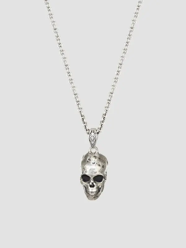 John Varvatos Skulls & Daggers Sterling Pendant Necklace
