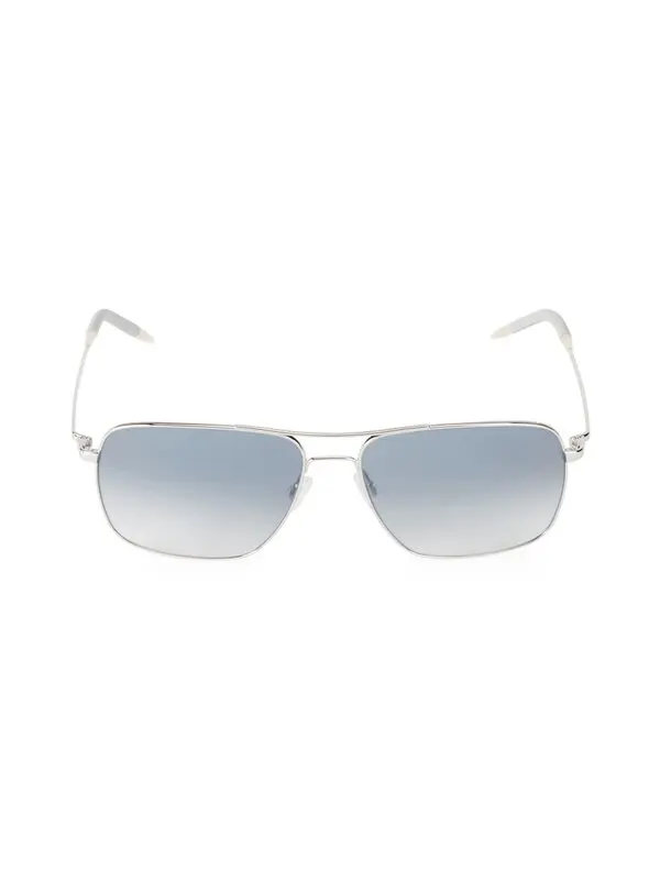 Oliver Spencer Clifton 58mm Aviator Sunglasses - Silver