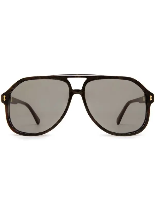 Gucci Pilot-frame Sunglasses - Brown