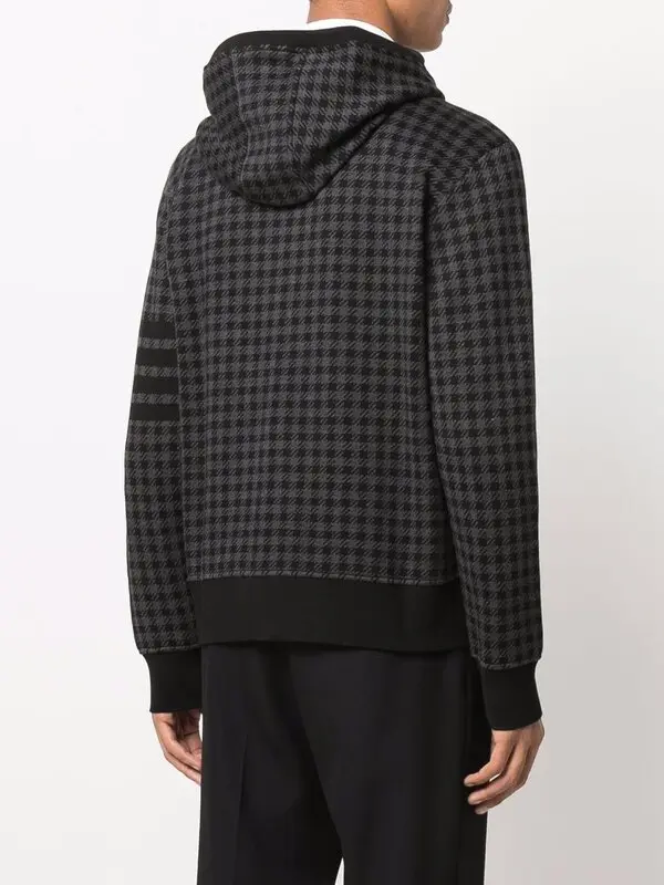 Thom Browne Gunclub Check Jacquard Zip-up Hoodie