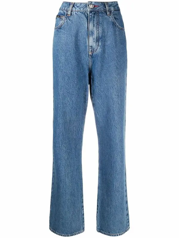 Philipp Plein Iconic Loose Fit Jeans - Blue
