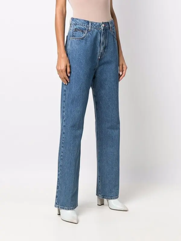 Philipp Plein Iconic Loose Fit Jeans - Blue
