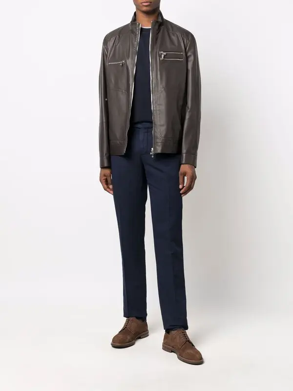 Brunello Cucinelli Zip-up Leather Jacket